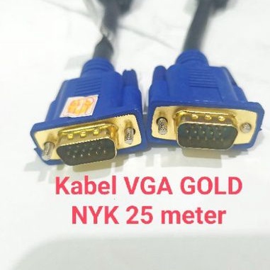 Jual Kabel VGA GOLD NYK 25 meter Male to Male HIGH SPEED PREMIUM KUALITAS | Shopee Indonesia
