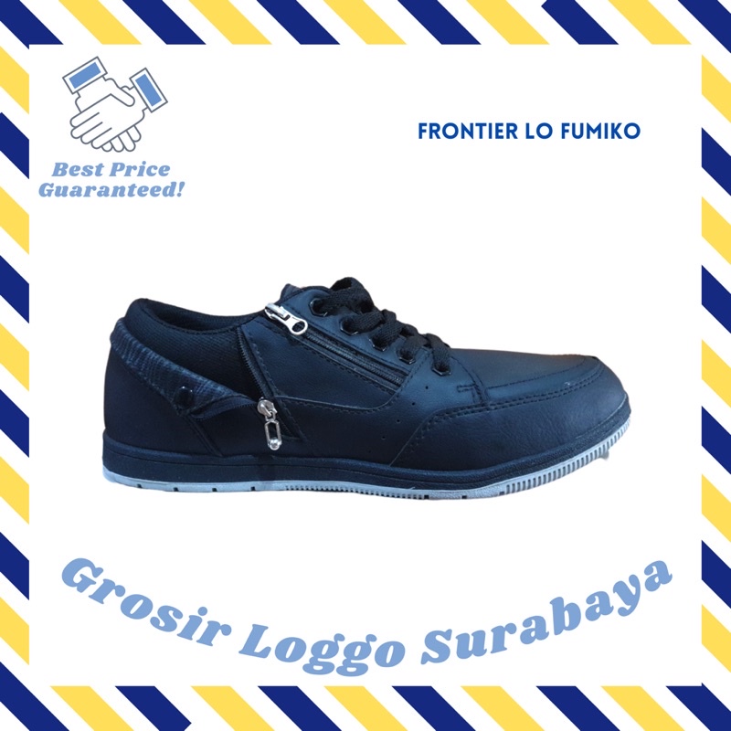 Jual Sepatu Sekolah Full Hitam Resleting Speed Frontier Lo Fumiko ...