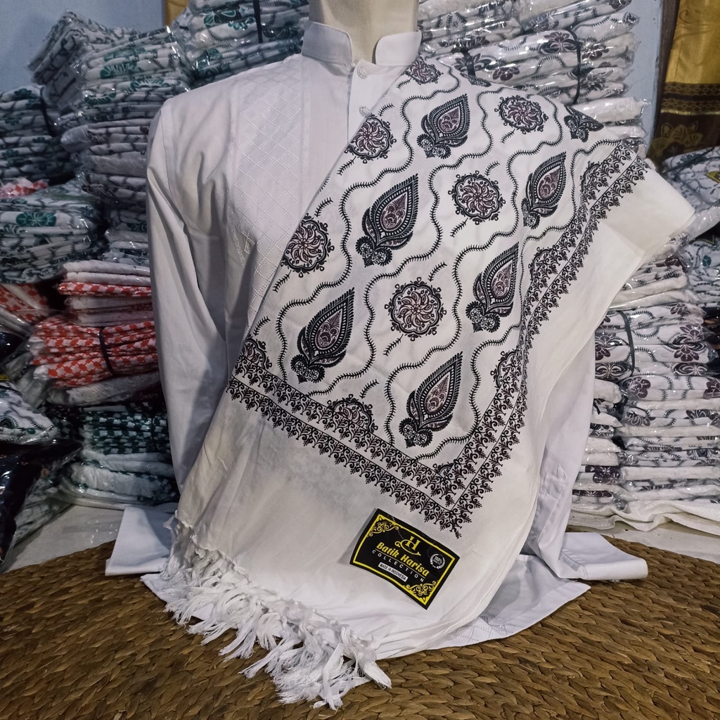 Jual SORBAN MOTIF KASHMIRI SORBAN PUTIH SORBAN HAJI sorban imamah ...