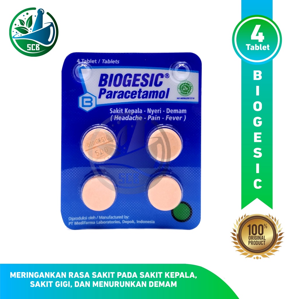 Jual Biogesic Paracetamol - Obat Sakit Kepala, Demam, Sakit Gigi ...