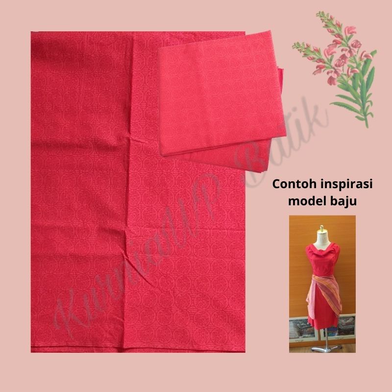 Jual Kain Batik Emboss Warna Merah | Shopee Indonesia