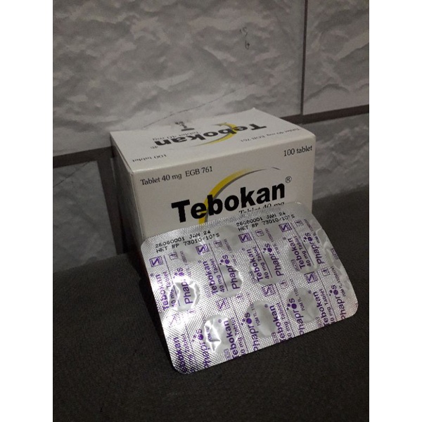 Jual TEBOKAN 40 MG (STRIP 10 TABLET) MENGANDUNG EXTRAK GINKGOFLAVON EGB ...