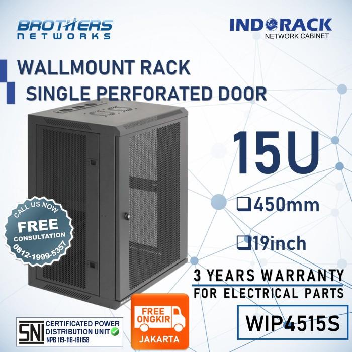 Jual Modem | Wallmount Indorack Wip4515S 15U 450Mm Single Perforated ...