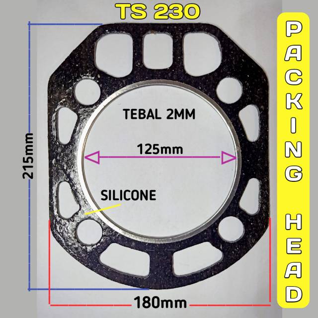 Jual PACKING HEAD SILICON TS 230 UNTUK MESIN DIESEL YANMAR | Shopee ...