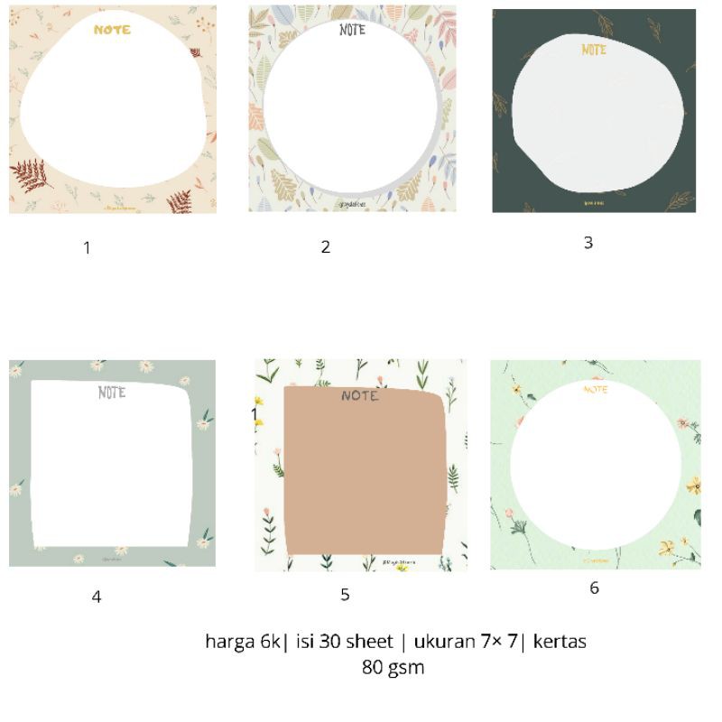 Jual Memopad Sticky note Bunga aesthetic Flower diy scrapbook/buku ...