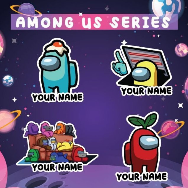 Jual STICKER NAMA / LAEBL BAJU IRON / STICKER AMONG US / WATERPROOF ...