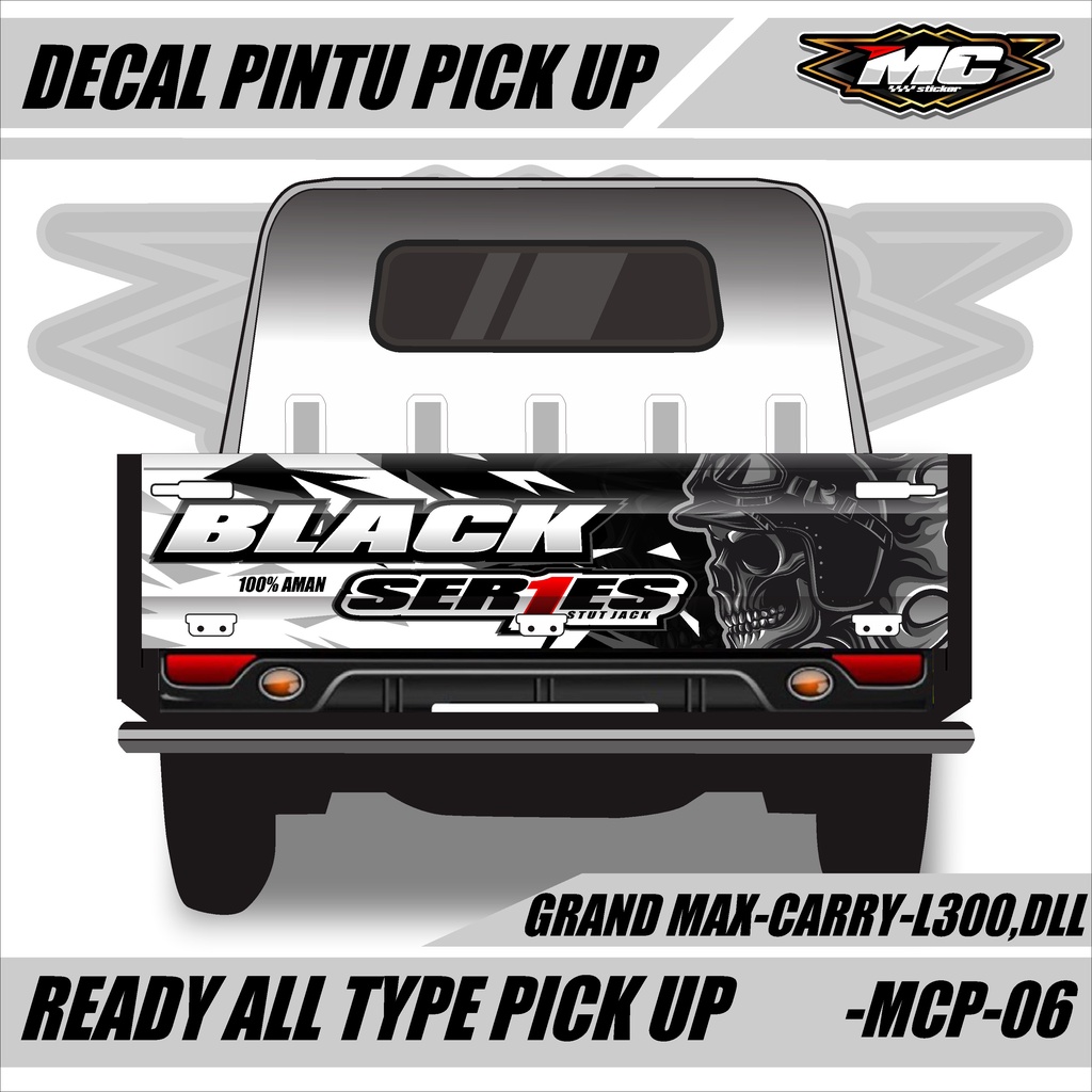 Jual STIKER PINTU BELAKANG GRANDMAX BLACK SERIES - DECAL STICKER BAK ...