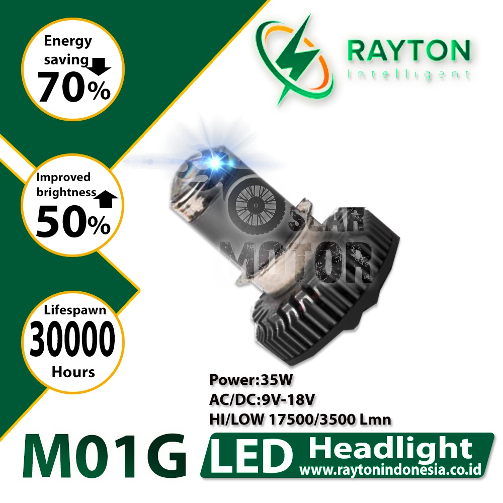 Jual Lampu UTAMA RAYTON HID Led Motor H6 H4 2 Warna Putih Kuning RTD ...