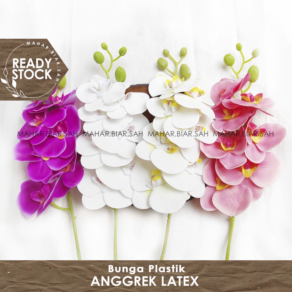 Jual RS Large Anggrek Latex 7 Kelopak / Bunga Artificial / Bunga Palsu ...