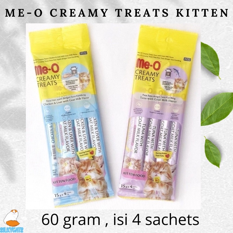 Jual ME-O creamy treats kitten 60 gram. Snack kucing kitten meo creamy ...