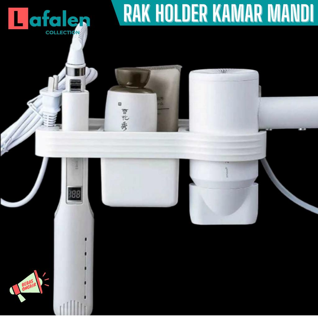 Jual Rak Gantung Kamar Mandi Tempel / Bathroom Organizer For Hair Dryer Catok | Shopee Indonesia