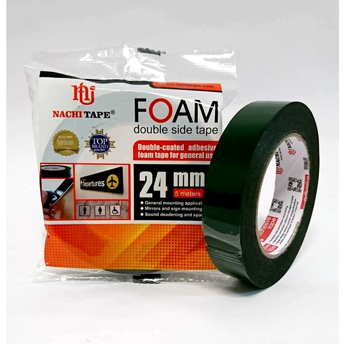 Jual Double Side Foam Tape Busa Spon Nachi 24 mm / 1 Inch x 5 meter Hijau | Shopee Indonesia