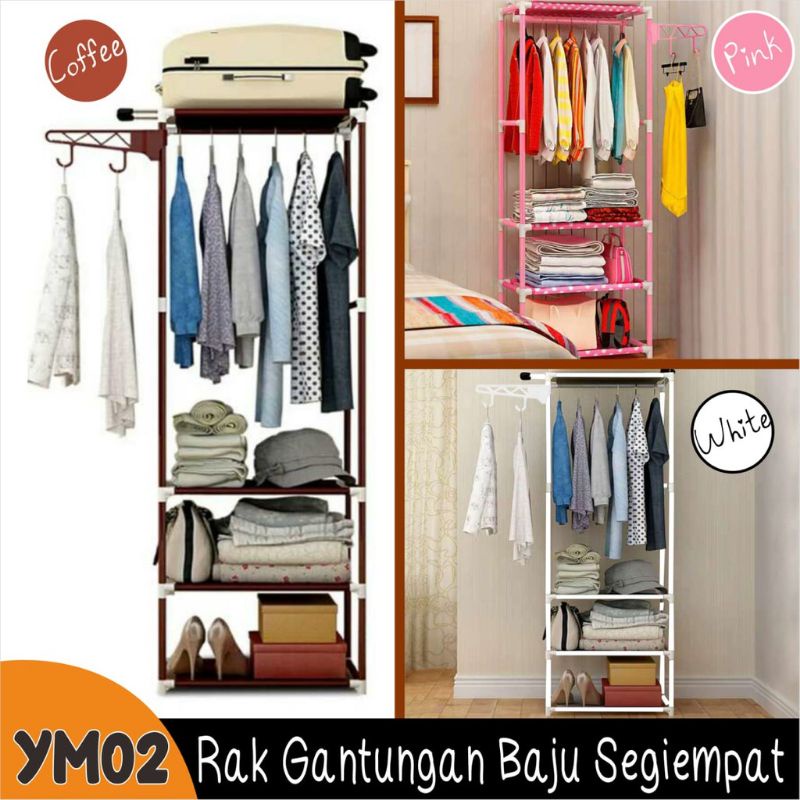 Jual Stand Hanger Kotak Rak Gantungan Baju Serbaguna | Shopee Indonesia