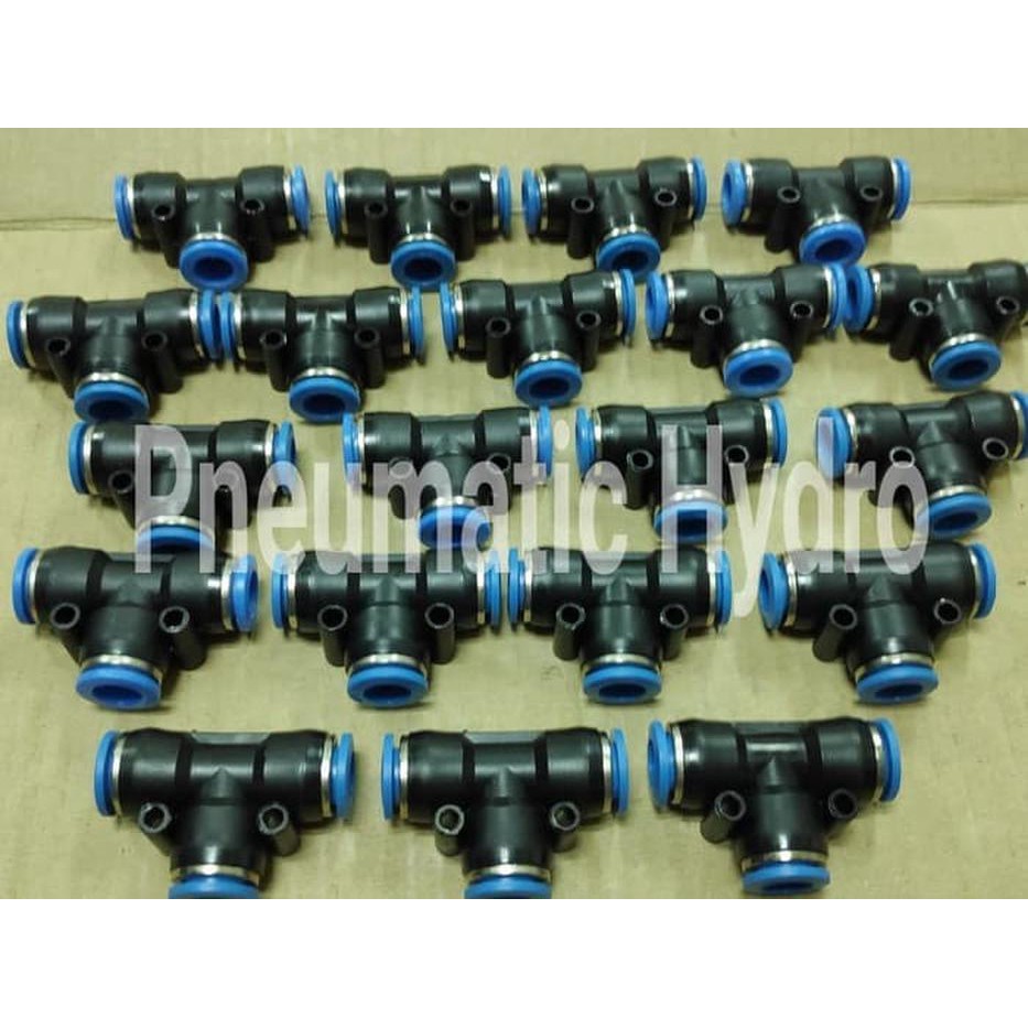Jual Fitting push in pneumatic MODEL T 12-16-12 grab it fast | Shopee ...