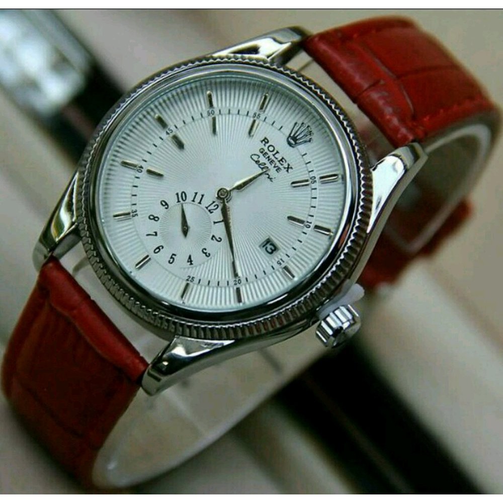 Jual Jam tangan wanita / cewek Rolex Kulit ( Putih ) | Shopee Indonesia