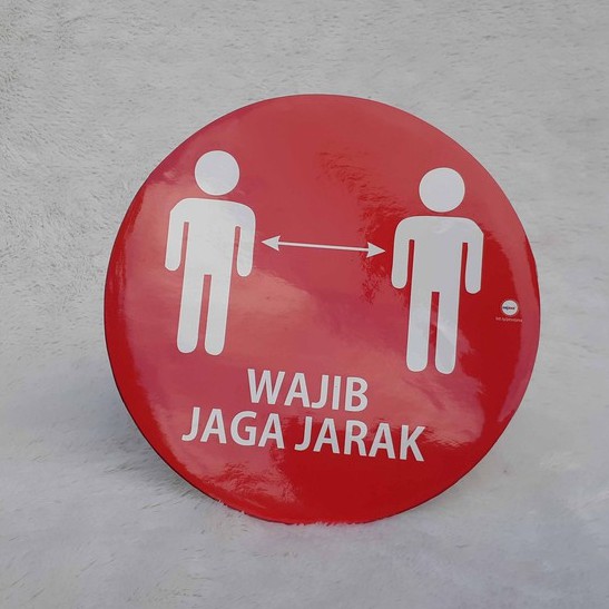 Jual Stiker Physical Distancing - Jaga Jarak, Sticker New Normal ...