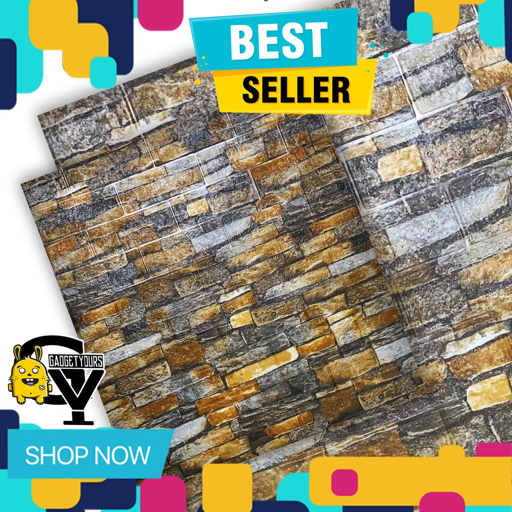 Jual WALLPAPER 3D BRICK FOAM CORAK BATU ALAM WALLPAPER DINDING BATU ...