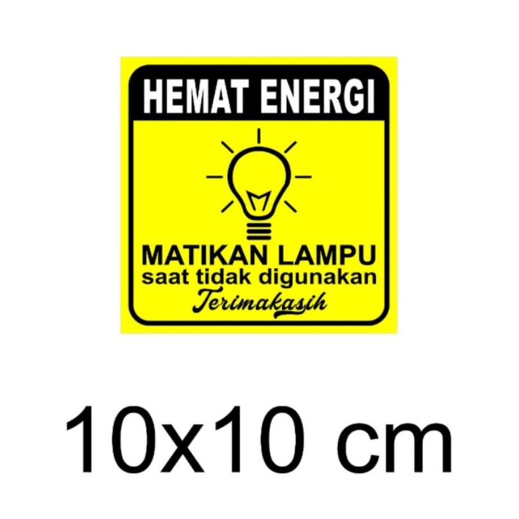 Jual STIKER SIGN SAFETY HEMAT ENERGI MATIKAN LAMPU | Shopee Indonesia