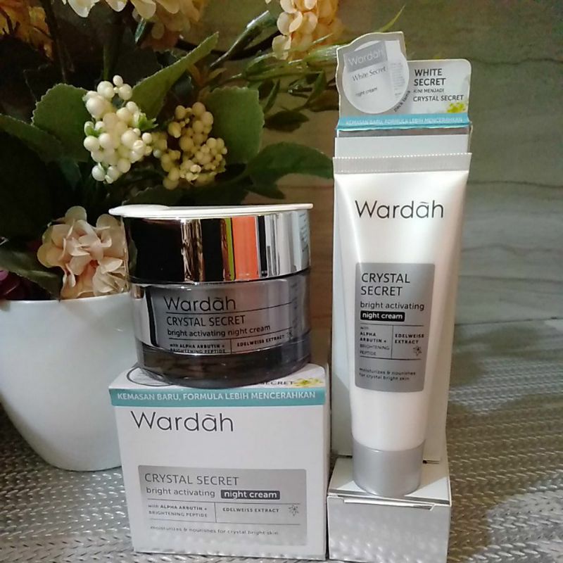 Jual Wardah Crystal Secret Brightening Activating Night Cream | Krim ...