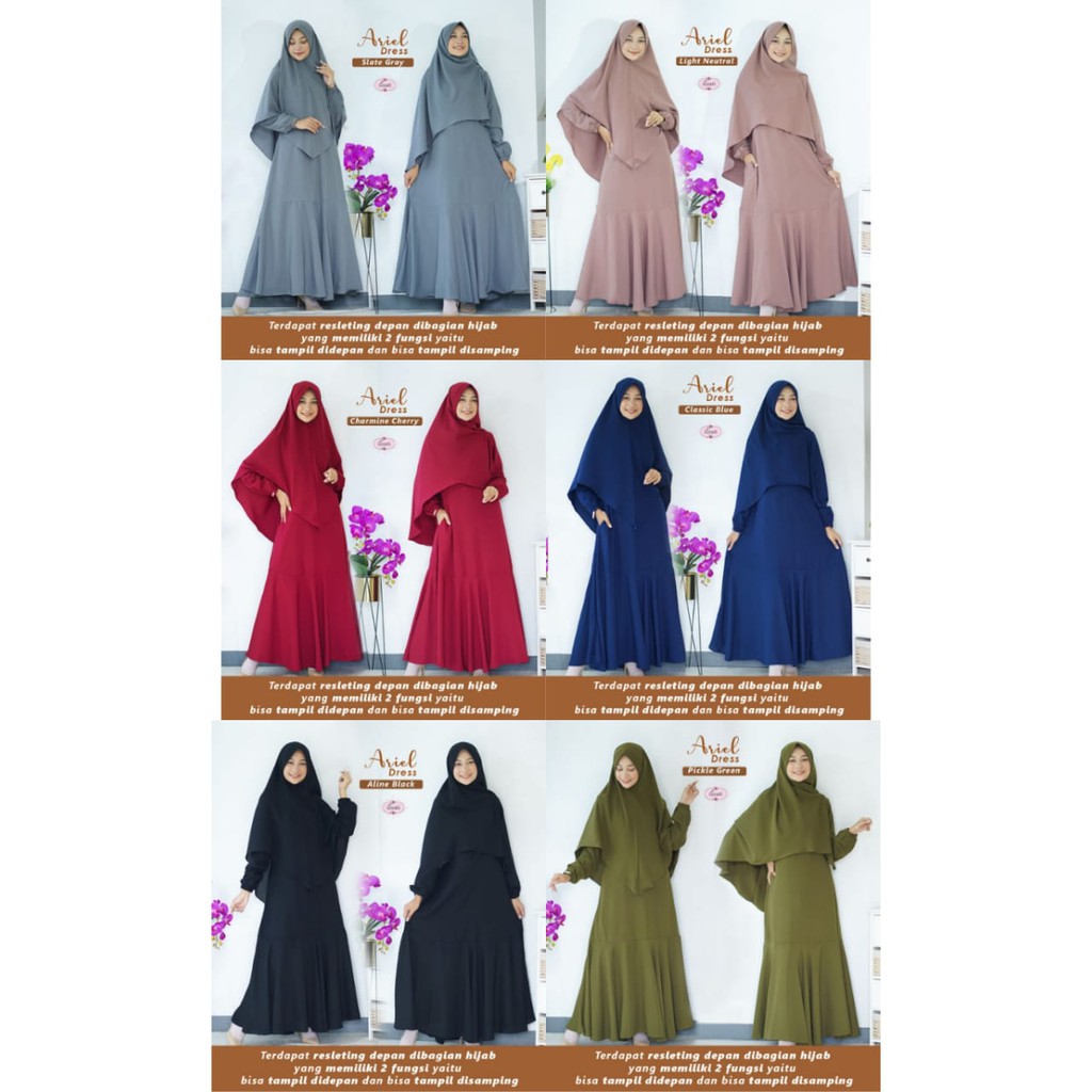 Jual Ariel Dress Set Khimar Original Izzati ( BISA COD BAYAR DI TEMPAT ) | Shopee Indonesia