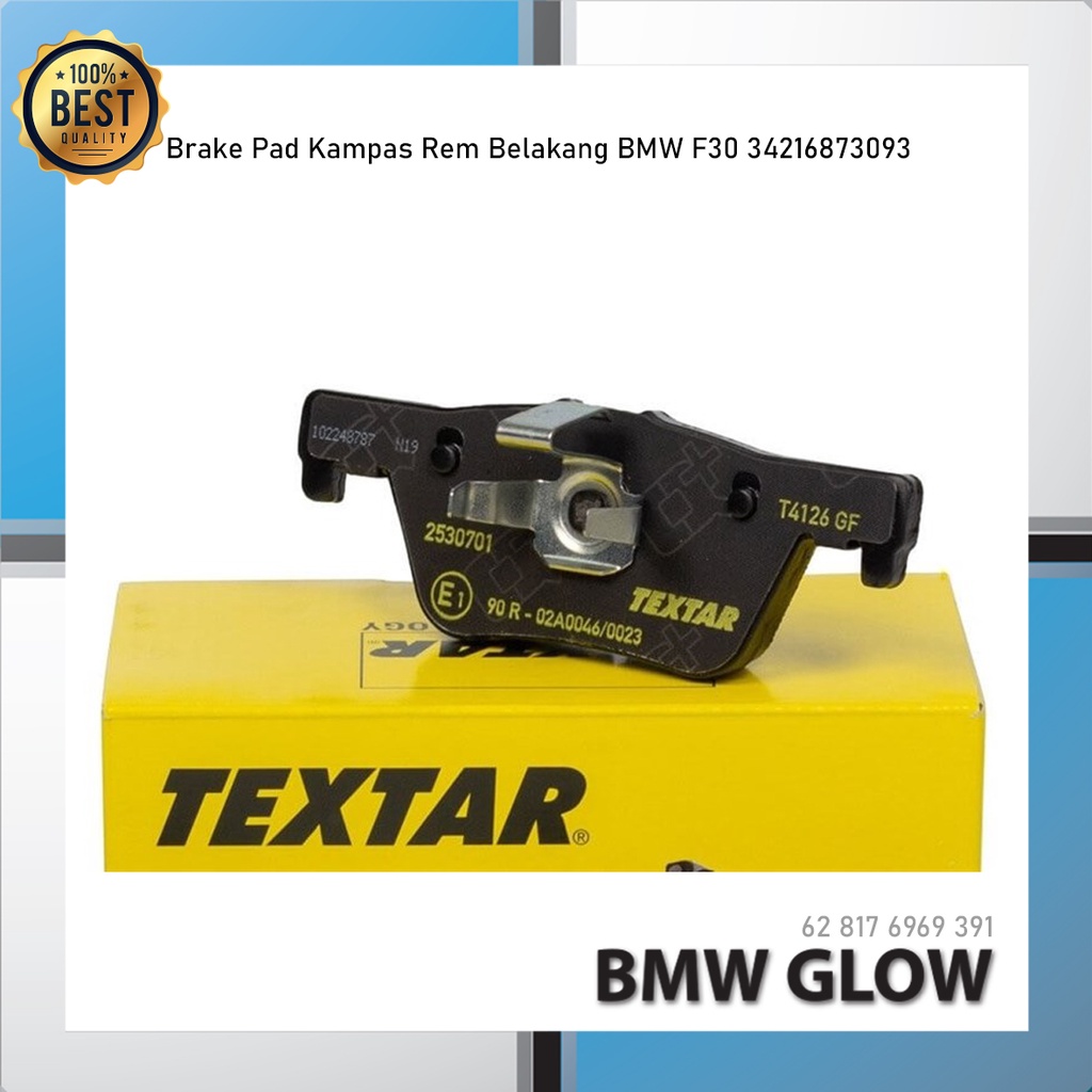 Jual Brake Pad Kampas Rem Belakang BMW F30 F21 F35 34216873093 TEXTAR ...