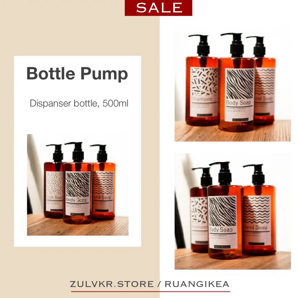 Jual [P1.0] Botol sabun PUMP Plastik Aesthetic / Botol Pump Refill ...