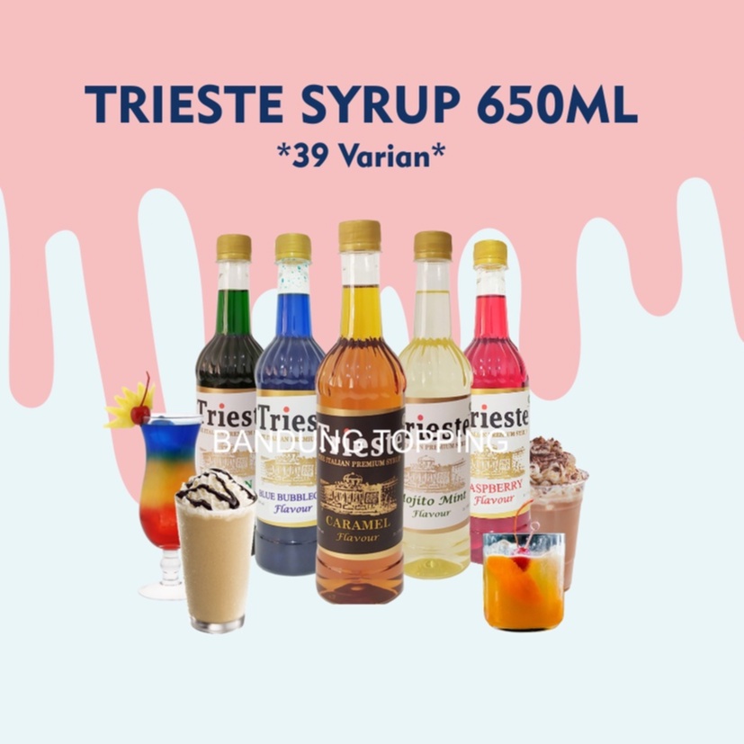 Jual Trieste syrup variant rasa buah-buahan 650ml | Shopee Indonesia