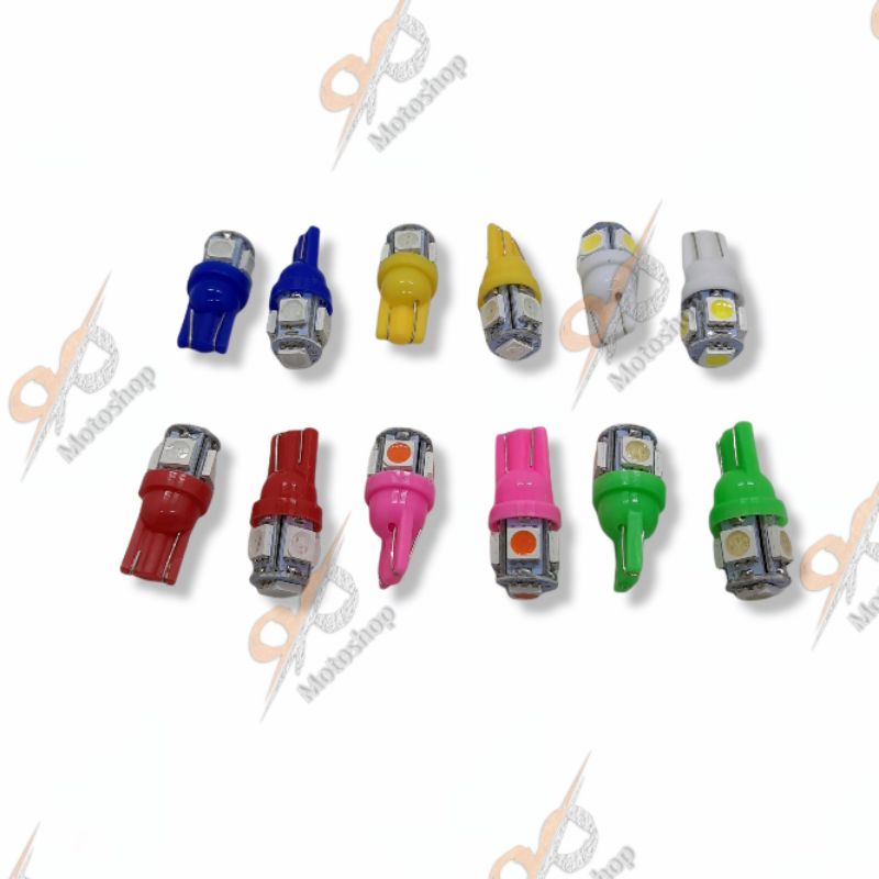 Jual Lampu Senja Motor | Sen Colok 5 Led 5 Mata T10 | Lampu Sign Tancap ...