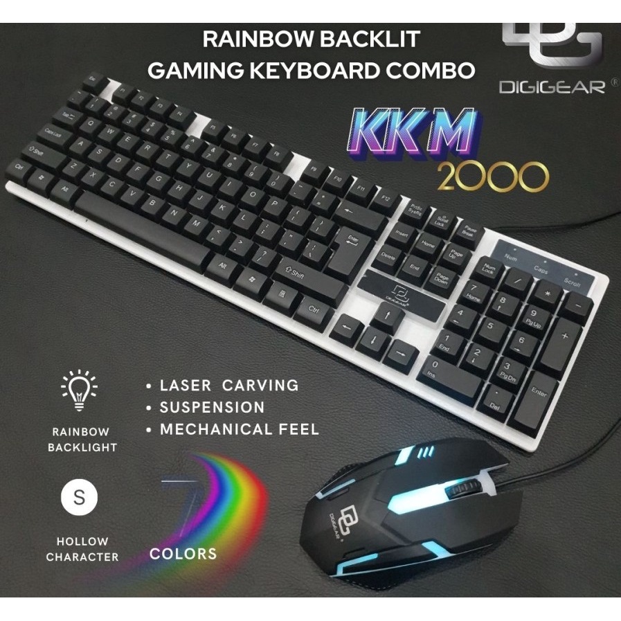 Jual KEYBOARD + MOUSE GAMING COMBO G21B/KM2000 MECHA FEEL | Shopee ...