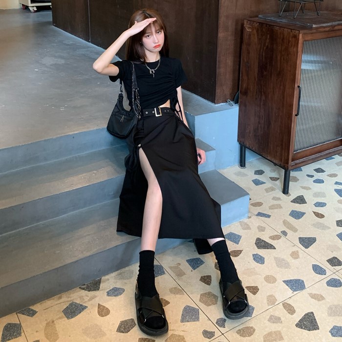 Jual Baju Oneset Hitam Import Desain Keren Model KOrea Wanita Rok maxi ...