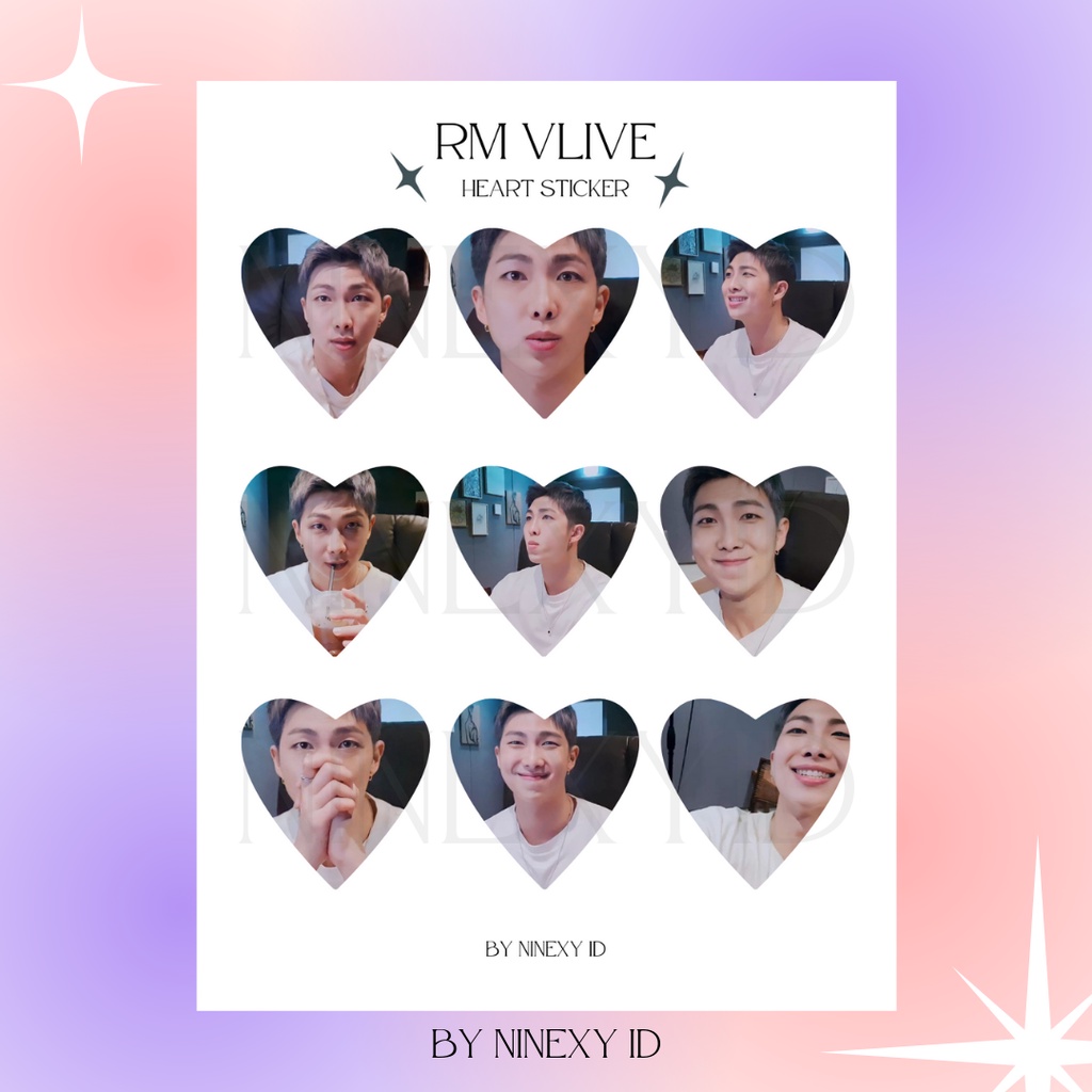Jual Stiker Bts Vlive Heart Deco JUNGKOOK TAEHYUNG JIMIN SUGA JIN JHOPE ...