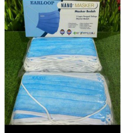 Jual masker 3 ply nano earloop kemenkes | Shopee Indonesia