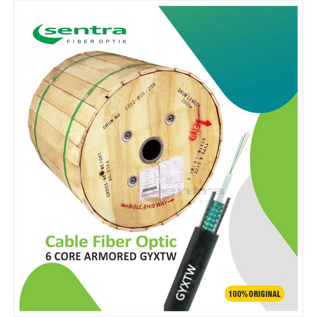 Jual Kabel Fiber Optik FO 6 Core GYXTW Armoured fiber optic Falcom ...