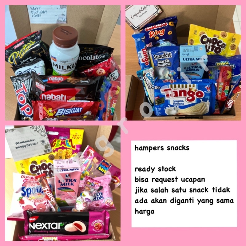 Jual Hampers snacks hadiah ulang tahun / valentine/ wisuda/ anniversary ...
