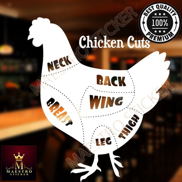 Jual Stiker Diagram Daging Ayam Steak Dinding Kaca Wall Sticker Dapur ...