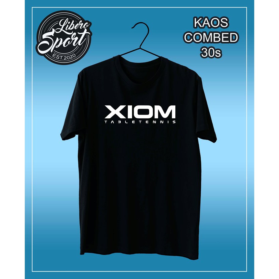 Jual Kaos Baju Combed Distro tenis meja xiom table tennis polos custom ping | Shopee Indonesia