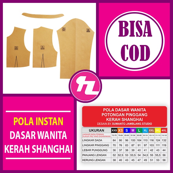 Jual Pola Instan Pola Dasar Potongan Pinggang Dewasa (Wanita) | Rotsa.Id | Shopee Indonesia