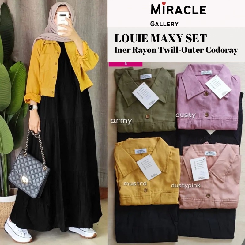 Jual LOUIE MAXY SET 2IN1(KANTONG KANCING)-INER MAXY RAYON TWILL OUTER ...