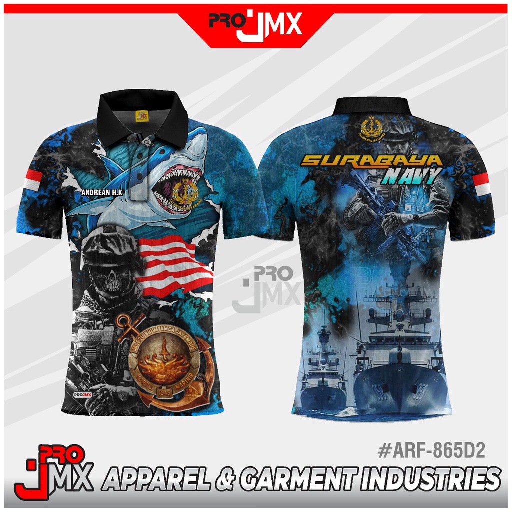Jual PROJMX - KAOS JERSEY FULL PRINTING NAVY (BISA CUSTOM) | Shopee ...