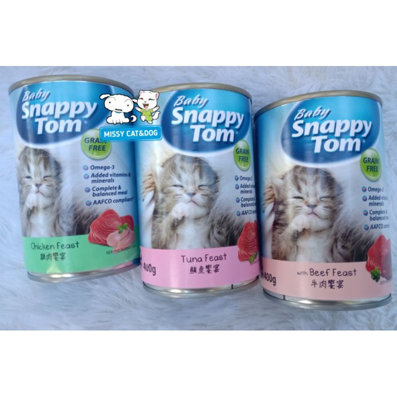 Jual Snappy Tom Baby Can 400gr / Makanan Basah Kitten / Baby Cat ...