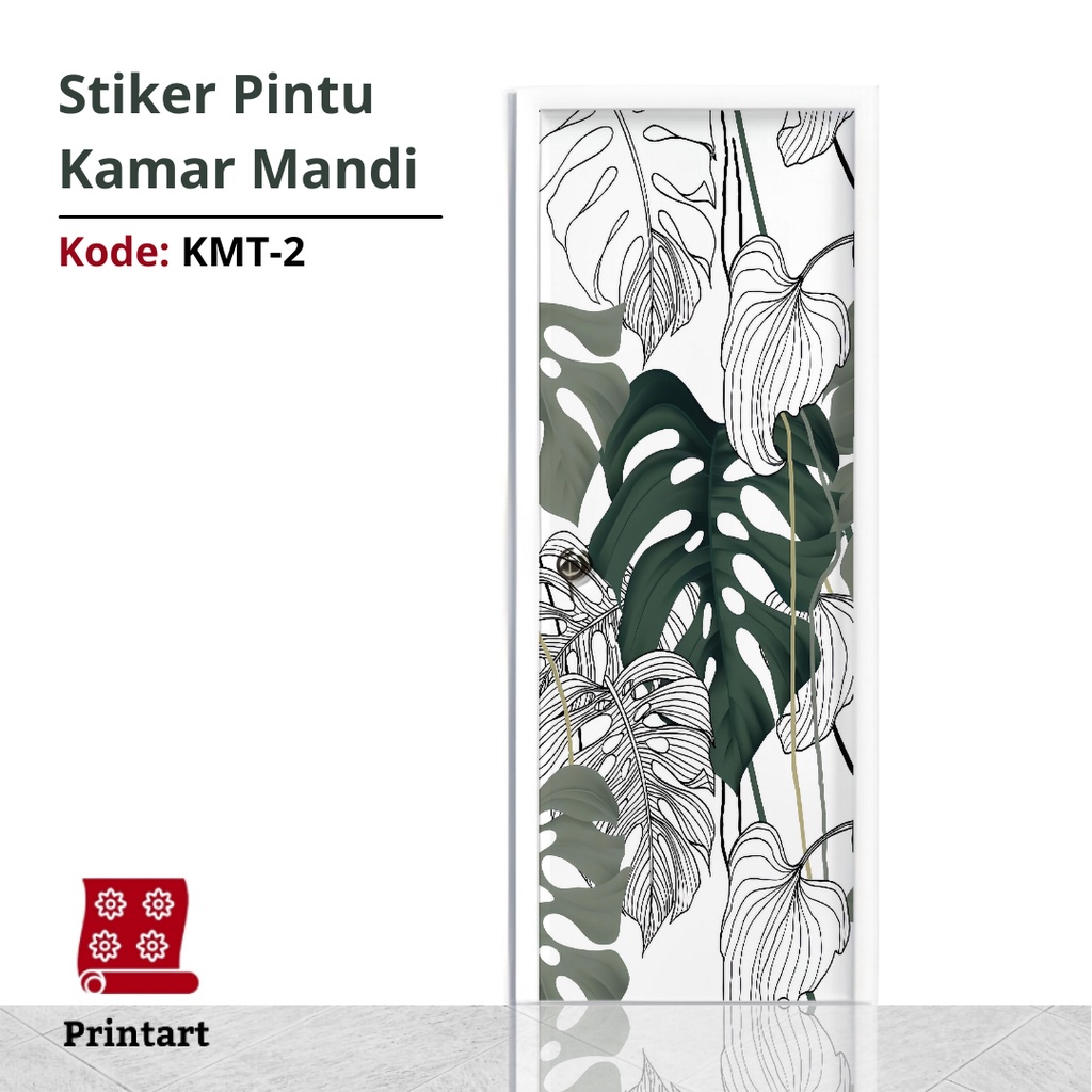 Jual Stiker Pintu Kamar Mandi Toilet Motif Tropical Kode KMT-2 | Shopee Indonesia