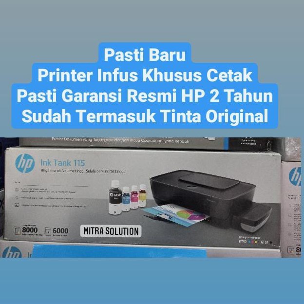 Jual Printer Infus HP Ink Tank 115 Hewlett Packard Print Only Garansi ...