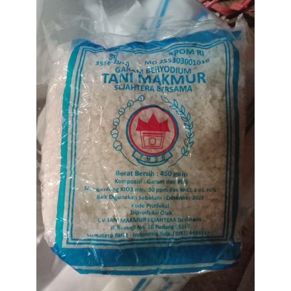 Jual Garam Kasar Beryodium Tani Makmur 450gr | Shopee Indonesia