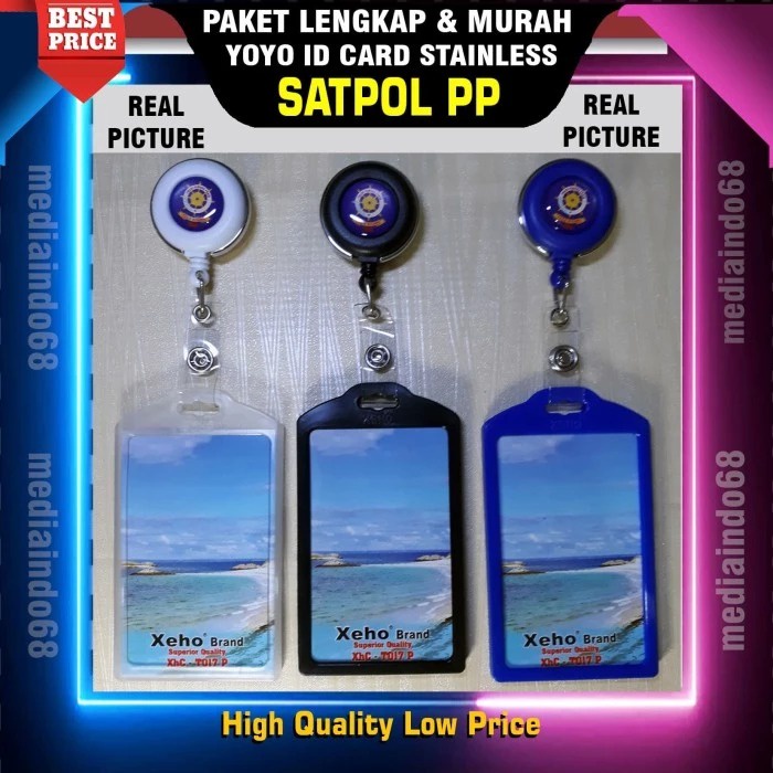 Jual YOYO ID CARD PUTAR+LOGO SATPOL PP (PAKET MURAH) | Shopee Indonesia