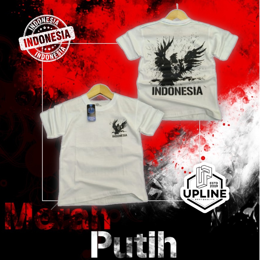 Jual BAJU ANAK KEMERDEKAAN Indonesia garuda merah putih garuda depan belakang kaos kemerdekaan ...