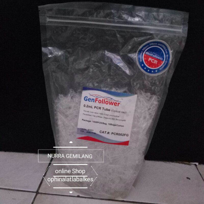 Jual PCR Tube 0,2 ml GenFollower isi 1000 Steril | Shopee Indonesia