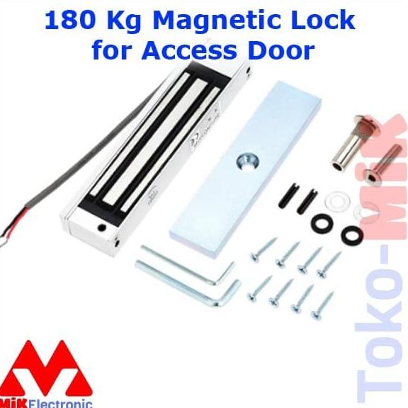 Jual MAGNETIC ELECTRIC DOOR LOCK PINTU ACCESS CONTROL MAGNET 180 KG ...
