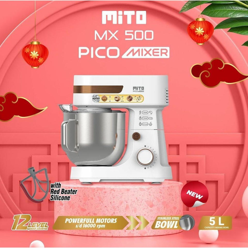 Jual (BISA COD) Mito Stand Mixer MX500 / MIXER MITO MX500 / MX-500 / MX 500 Kapasitas 5 Liter ...