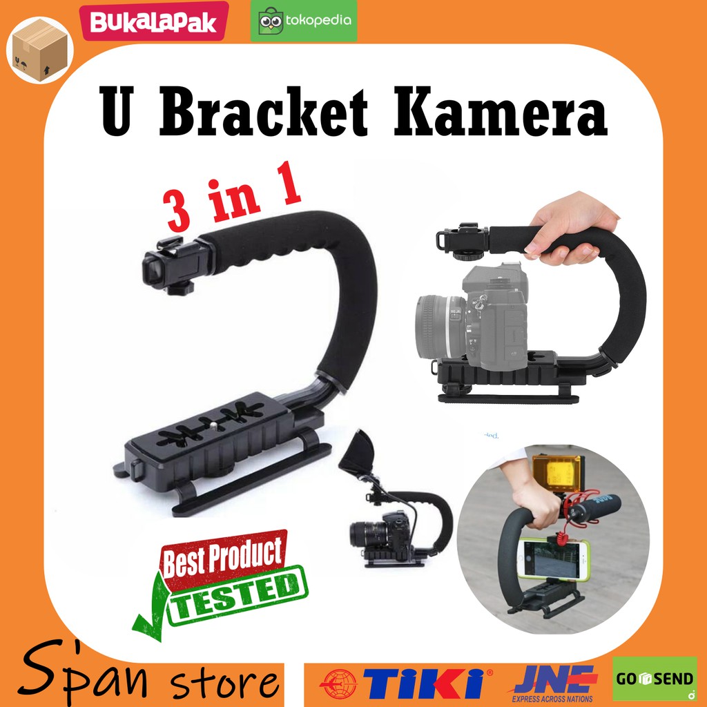 Jual Bracket Kamera U Holder For Camera- Flashlight - Microphone ...