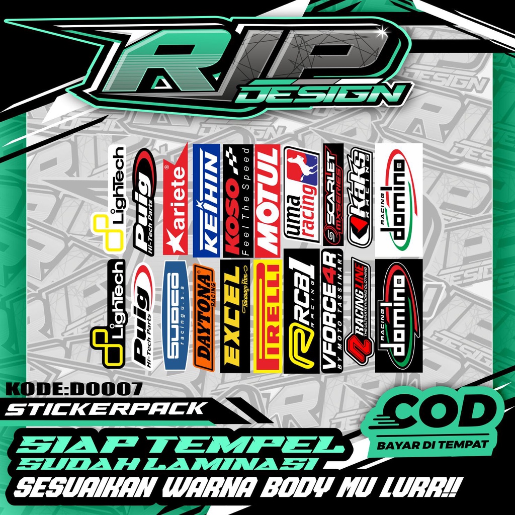 Jual StickerPack RACING Terbaru (BONUS LAMINASI) | Shopee Indonesia